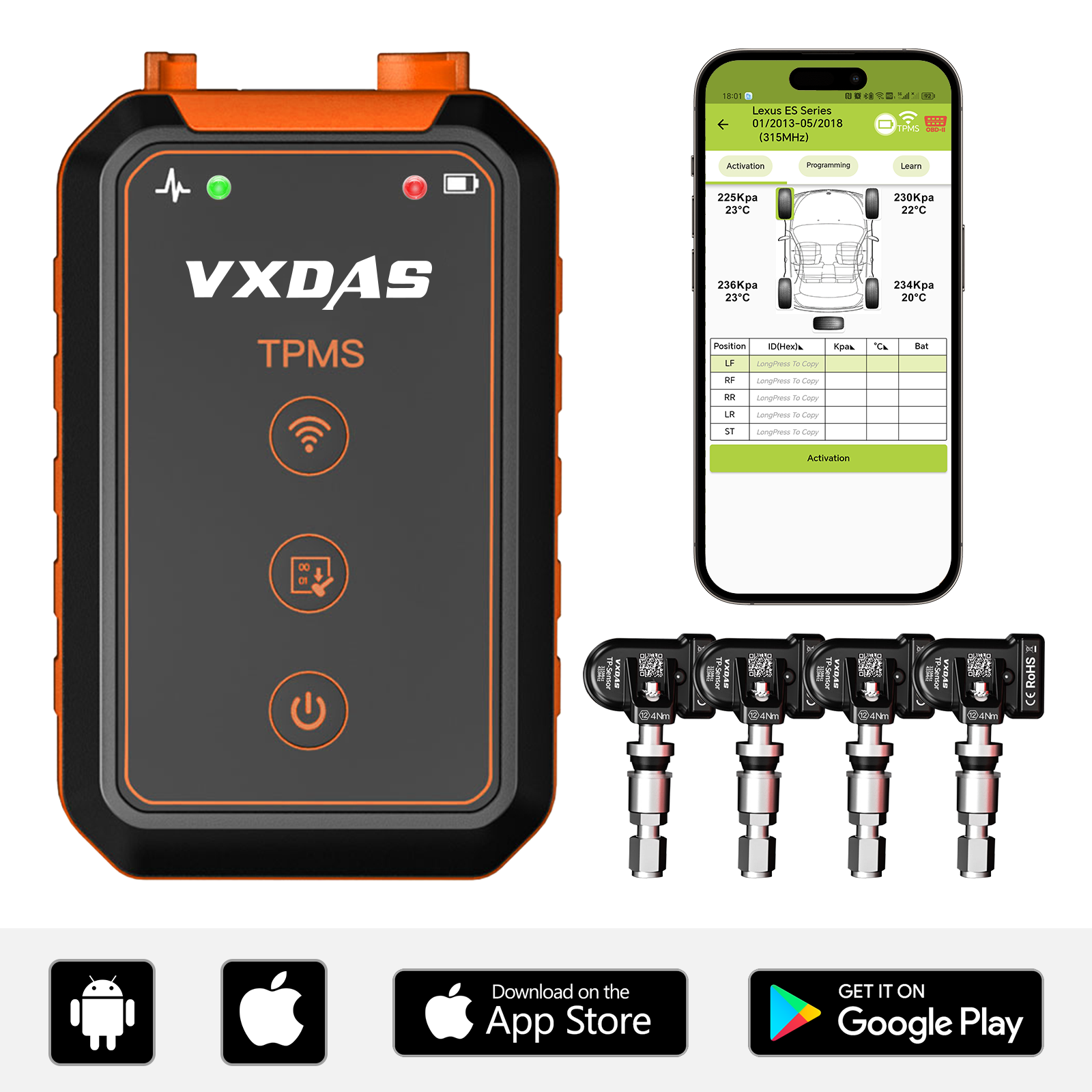 Vxdas Tp01 Tpms Relearn And Programming Tool