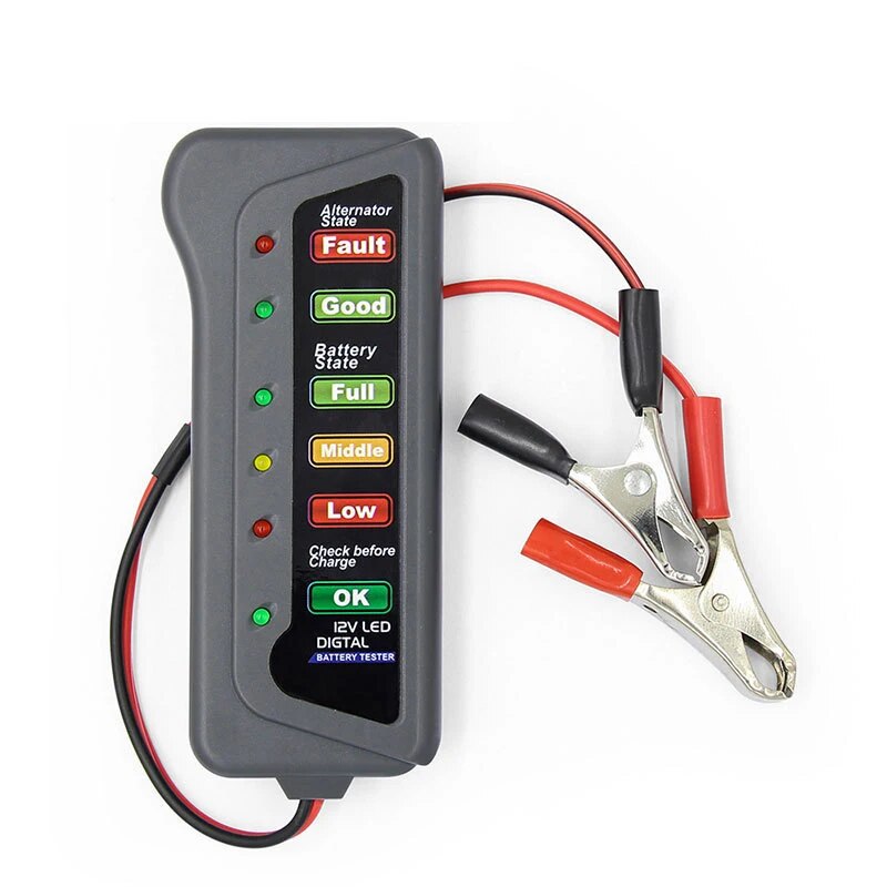 12V Automotive Digital Battery Tester for Car/Electric Vehicle/Motorcy ...