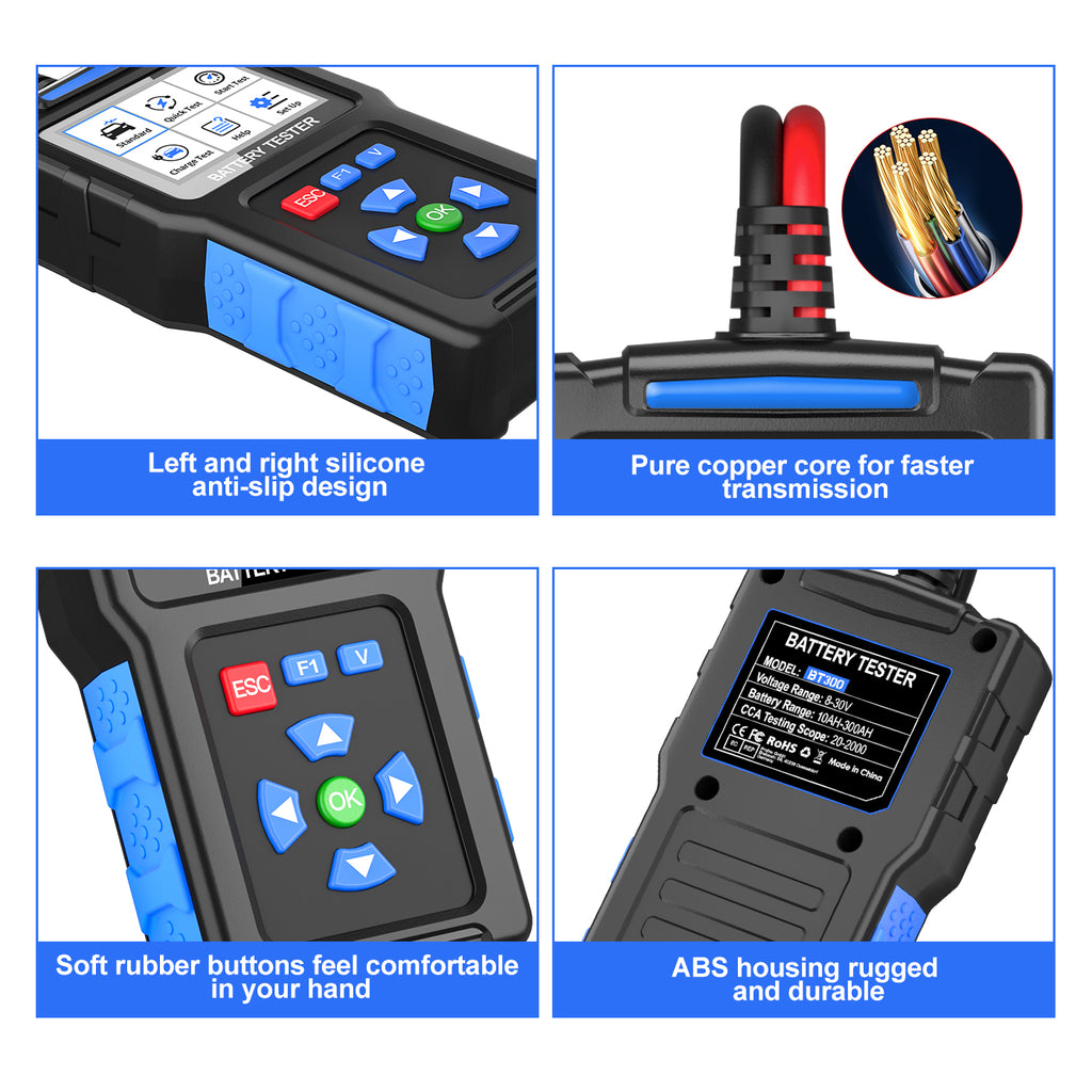 JDiag BT300 Battery Tester 12V/24V Support multiple connection methods ...