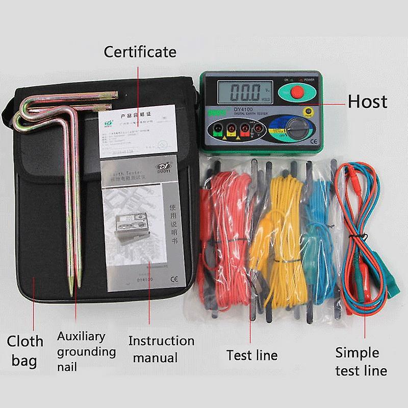 DY4100 Digital Earth Ground Resistance Tester Meter – VXDAS Official Store