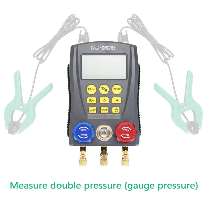 DY517 Pressure Gauge Refrigeration Digital Vacuum Pressure Manifold Te