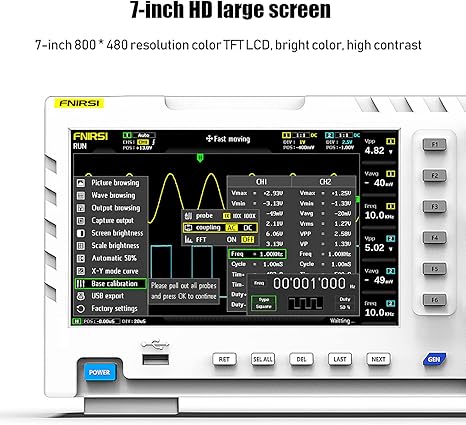 FNIRSI 1014D Oscilloscope 2 in 1 Digital Oscilloscope DDS Signal Gener ...
