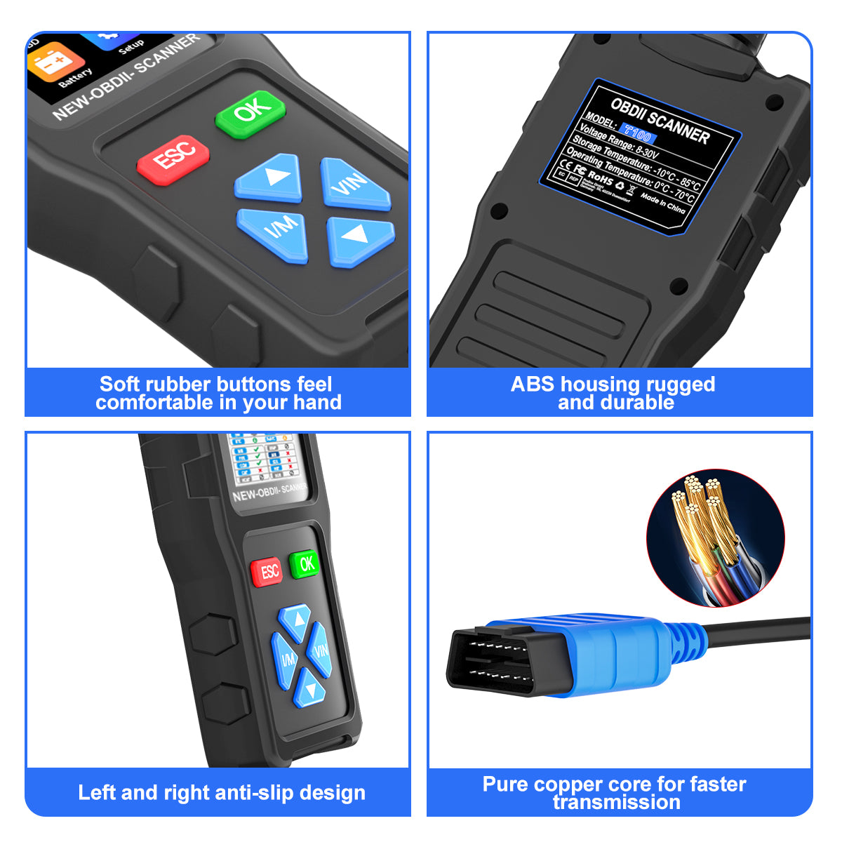 Jdiag T100 OBD2 Car Engine Scanner for All Cars Supports reading and c