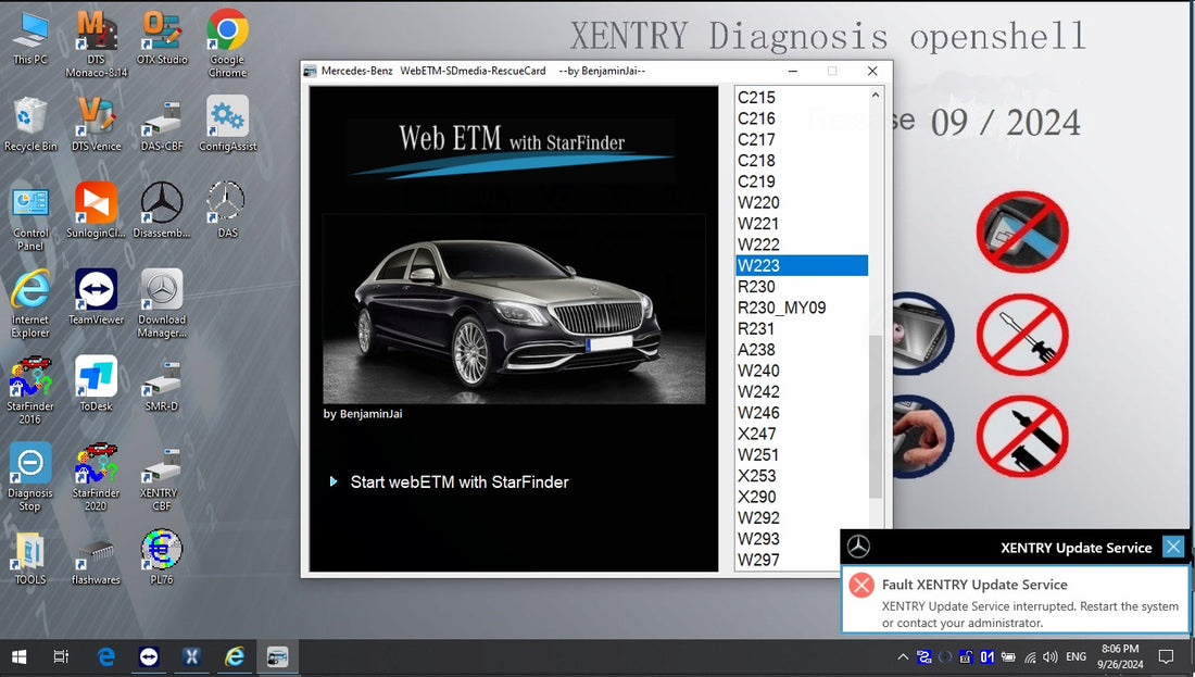 Mitsubishi Fuso Xentry Truck Diagnostic Software V2024.09 Car+V2024.10