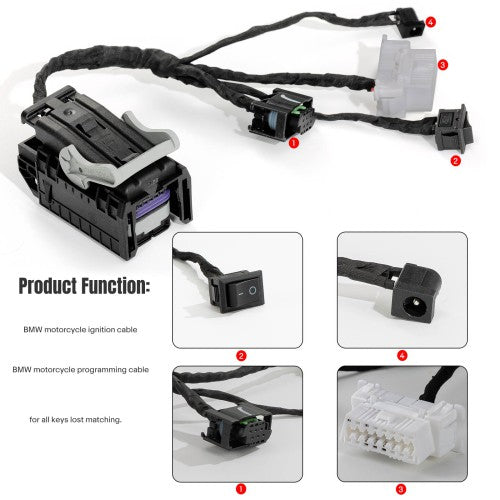 OEM K-008 Key 8A/4D Matching Adapter Cable for BMW Motorcycle Ignition ...