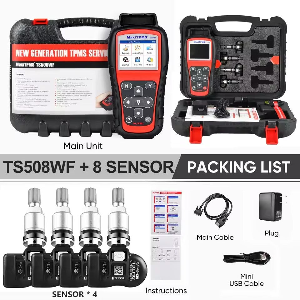 Autel MaxiTPMS TS508 TS508WF TPMS Tool 315 433MHZ MX-Sensor Programmer Tire Pressure Monitor ...