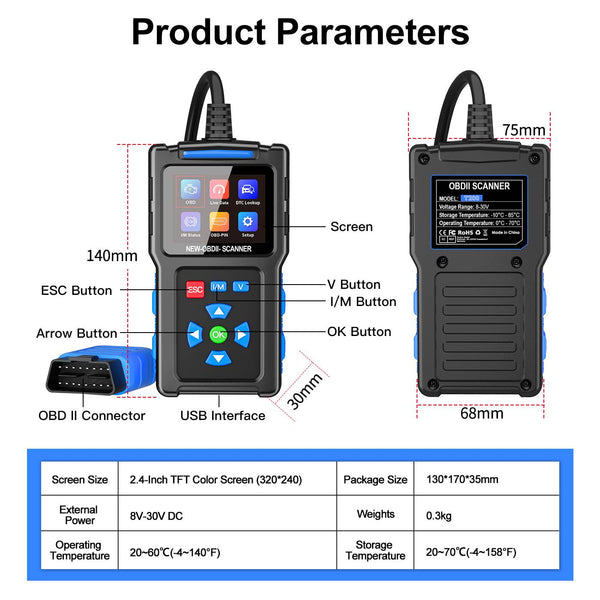 T200 automobile fault diagnosis instrument OBD II Scanner – VXDAS ...