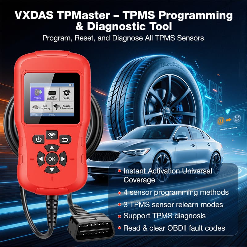 VXDAS TPMaster Universal TPMS Programming Tool & Tire Sensor replace ...