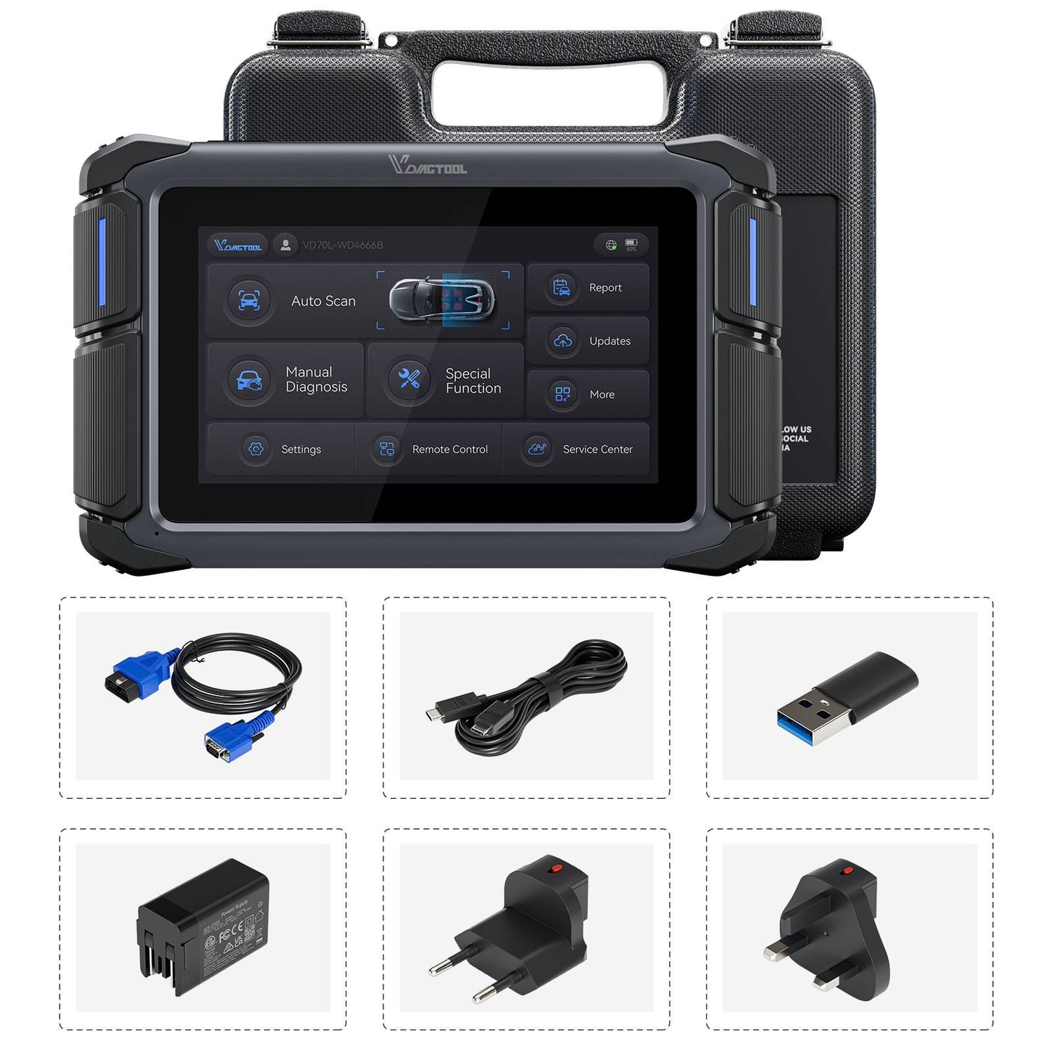VDIAGTOOL VD70 VD70 LITE Bi-directional Scan Tool Supports All System