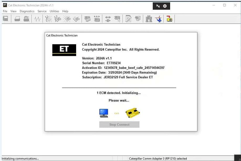 CAT ET Software 2024C Caterpillar Electronic Technician Diagnostic Software