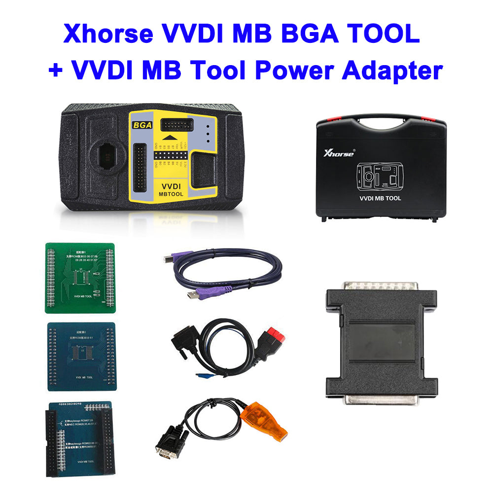 Xhorse VVDI MB BGA Tool Key Programmer with VVDI MB Tool Power Adapter ...