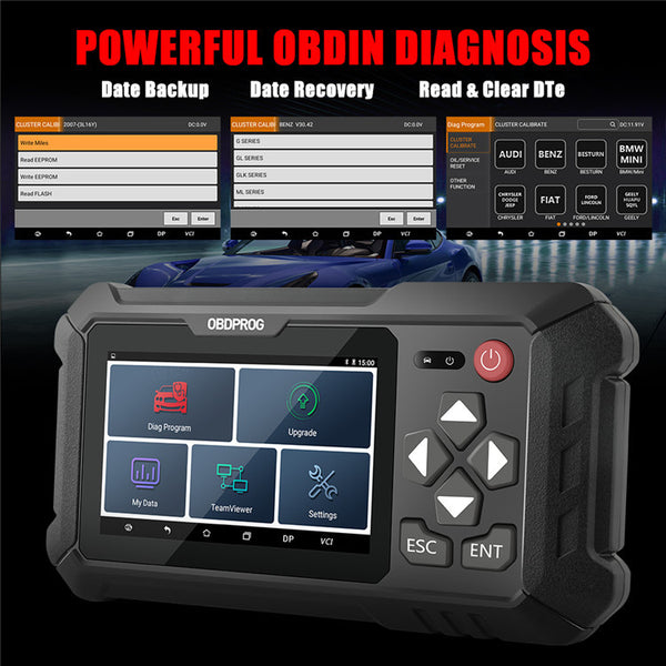 OBDPROG M500 OBD2 Scanner Professiona Mileage Correction Tool Professi ...