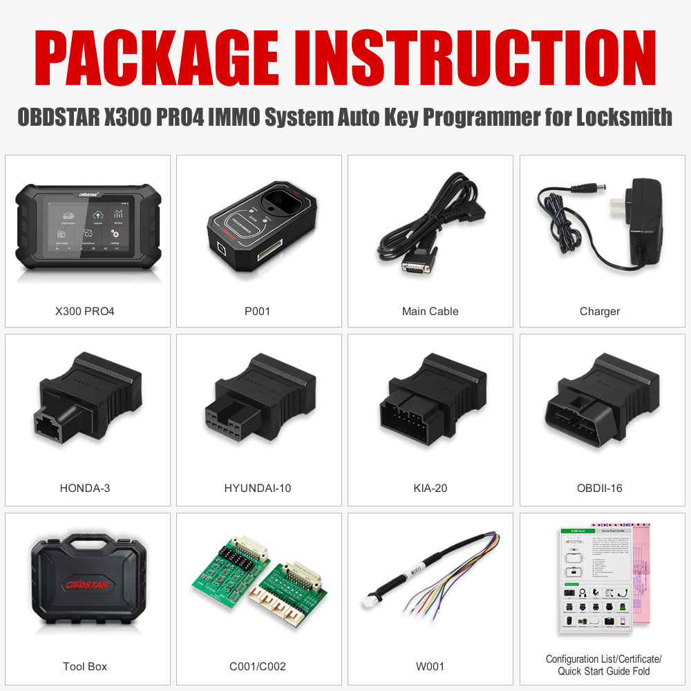 OBDSTAR X300 Pro4 Key Programmer Key Master 5 IMMO Version for Locksmi ...