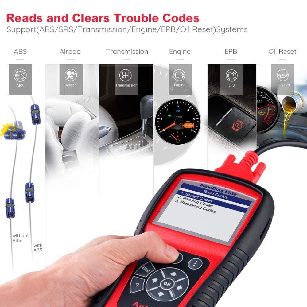 AUTEL MaxiDiag Diaglink OBD2 Scanner All System Car Diagnostic Tool OBD ...