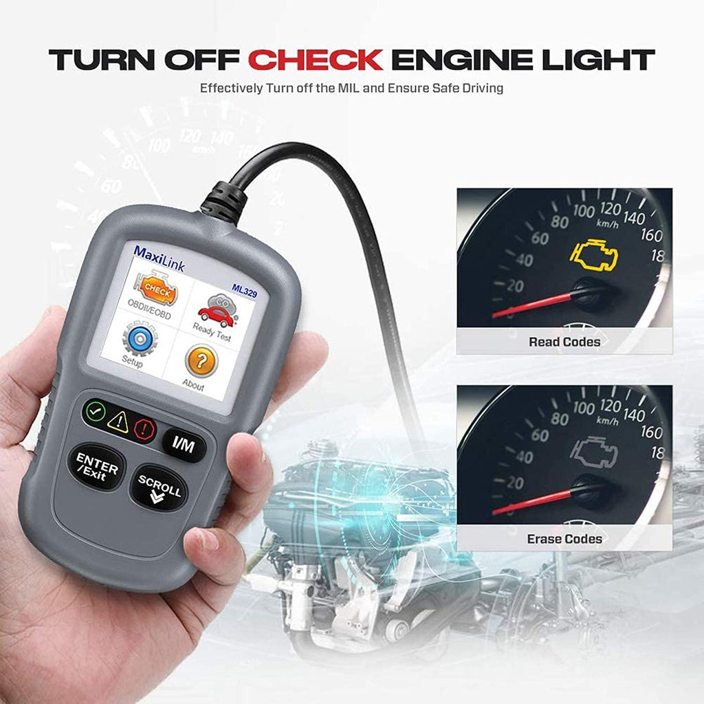 Autel MaxiLink ML329 OBD2 Code Reader AutoVin Function Engine Fault CAN ...