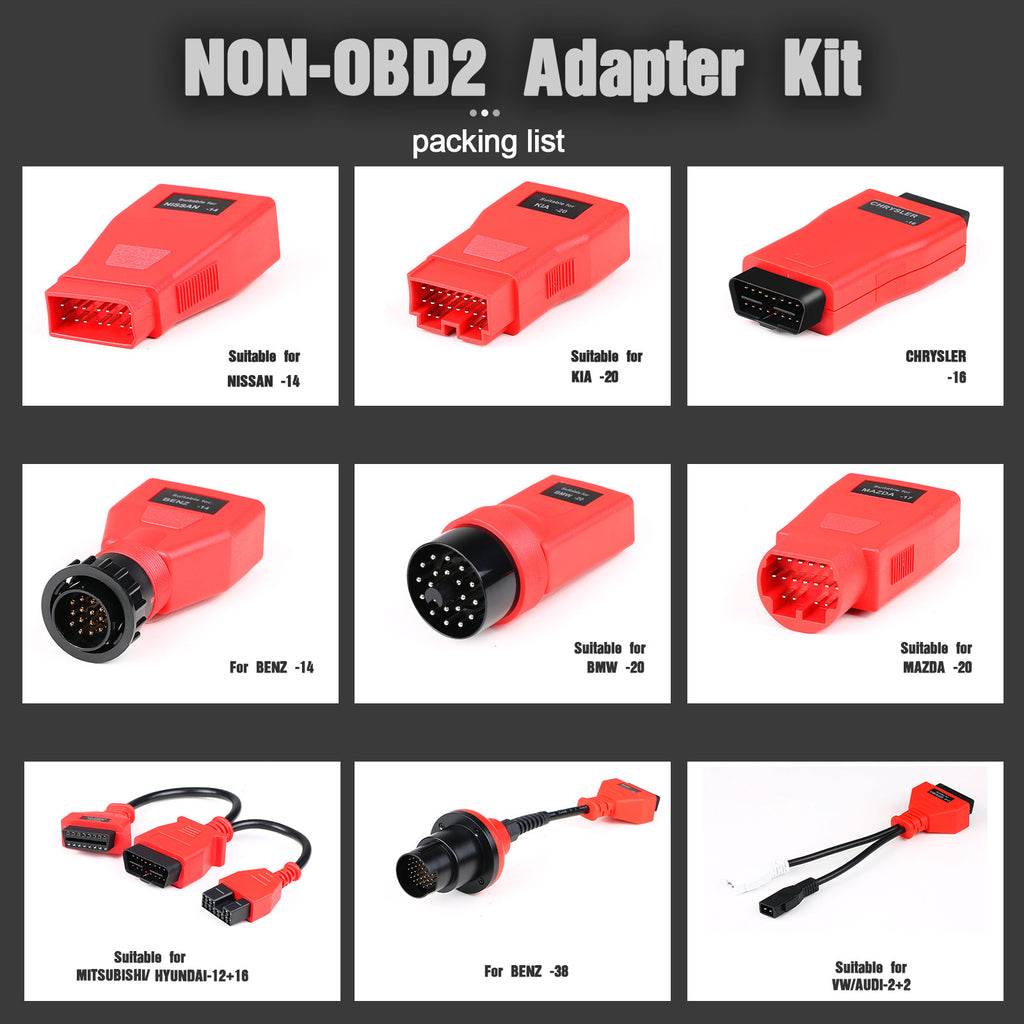 Autel MaxiSys MSOBD2KIT Non-OBDII Adapters Kit Compatible with Ultra M ...