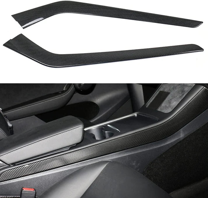 Carbon Fiber Center Control Side Trim For Tesla Model 3/Y