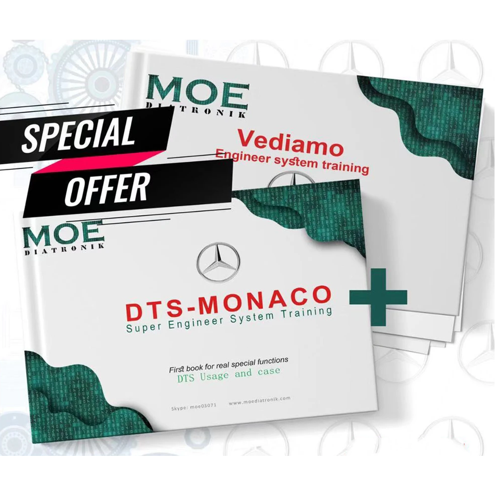 MOE Vediamo and DTS MONACO Engineer System Training Books 2 in 1 for B ...