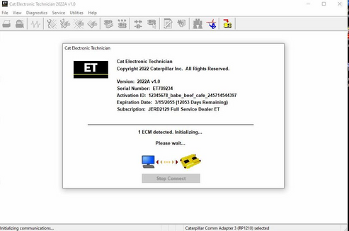CAT ET Software 2024C Caterpillar Electronic Technician Diagnostic Software