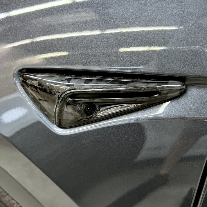 Real Carbon Fiber Side Camera Full Cover-For Tesla Model 3/Y/X/S ( 1