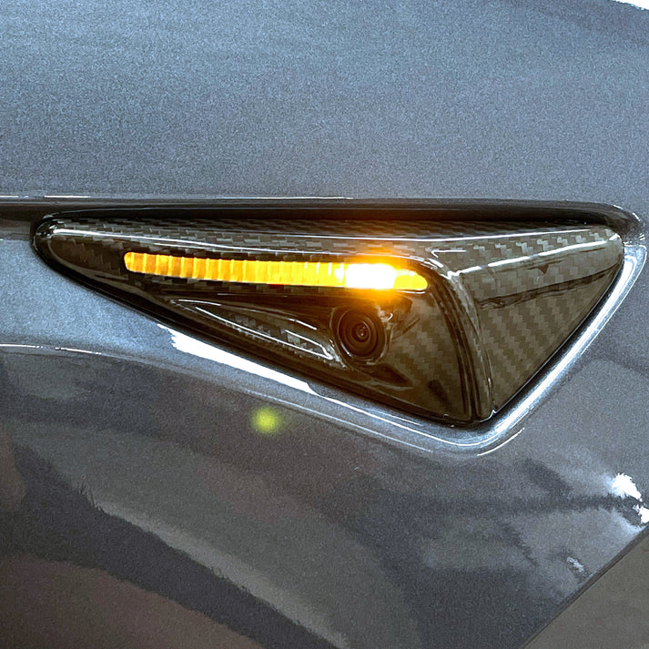 Tesla Model Y Side Cameras Overlay-REAL MOLDED CARBON FIBER, 54% OFF