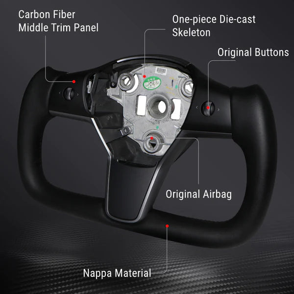 Tesla Yoke Steering Wheel for Model 3 / Y【Style 36】