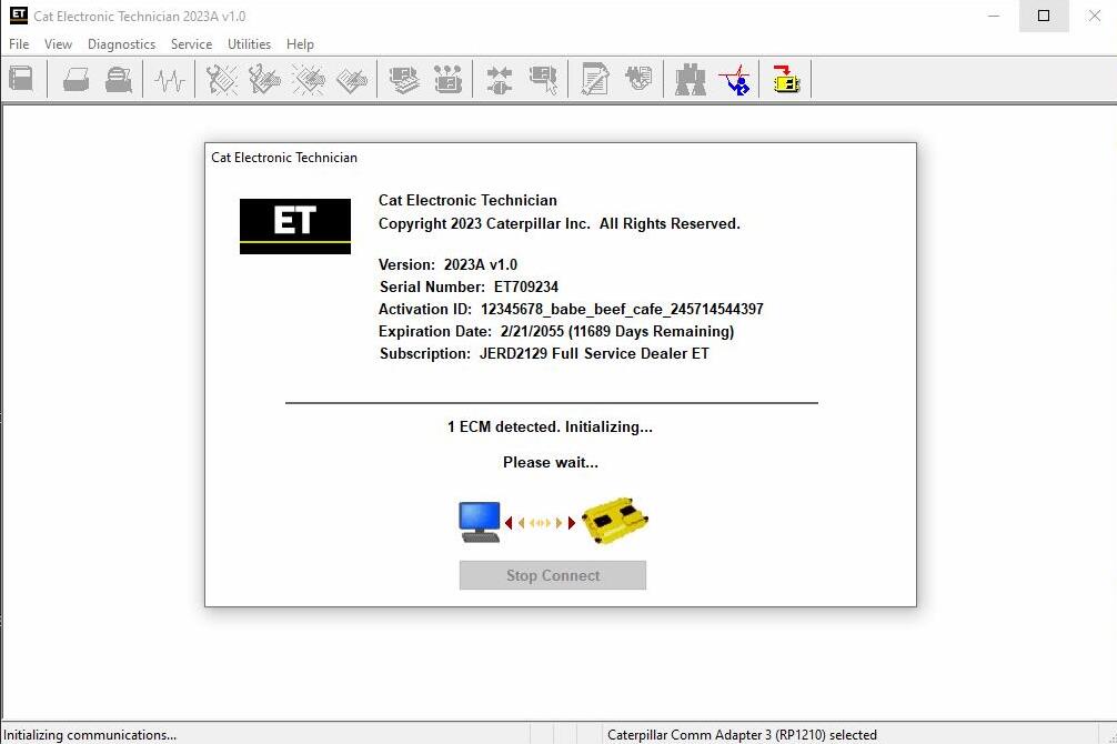 CAT ET Software 2024C Caterpillar Electronic Technician Diagnostic Software